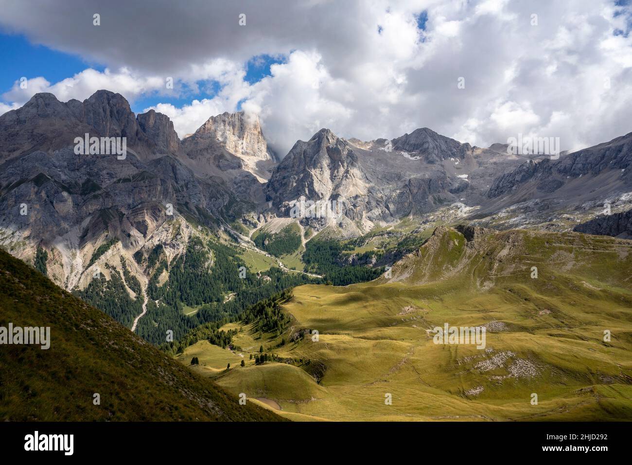 View of the Marmolada massif near Val Contrin. Dolomites Stock Photo ...