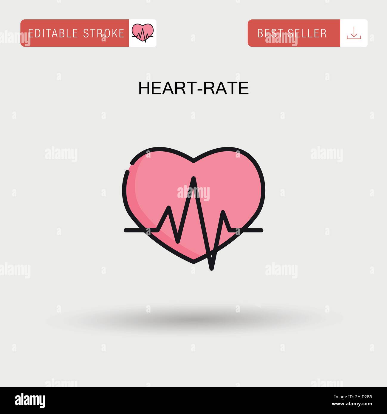 Heart-rate Simple vector icon Stock Vector Image & Art - Alamy