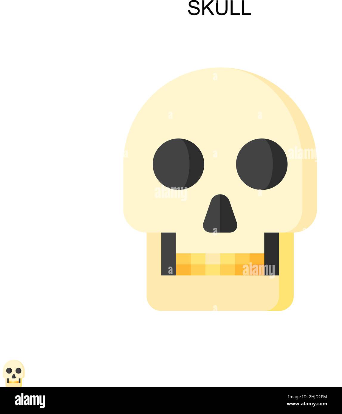 Skull Simple vector icon. Illustration symbol design template for web ...