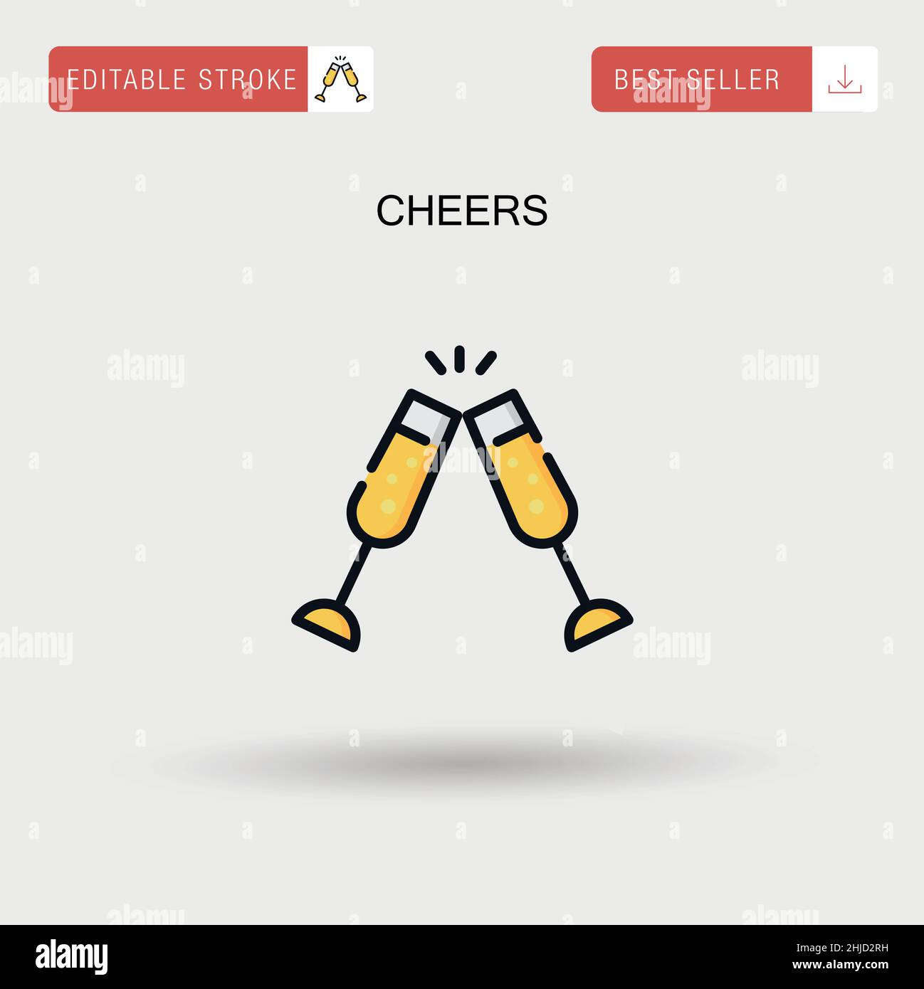 Cheers Simple vector icon Stock Vector Image & Art - Alamy