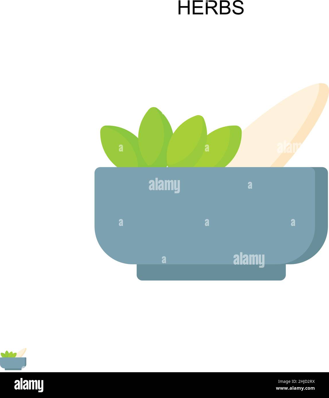 Herbs Simple vector icon. Illustration symbol design template for web ...