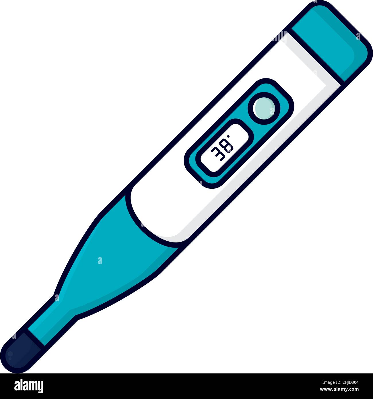 digital thermometer icon on white background Stock Vector Image & Art ...
