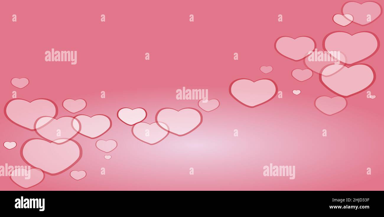 romantic background with hearts, and a greeting card to your girl fiend ...