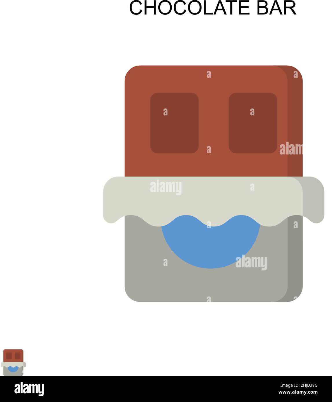 Chocolate bar Simple vector icon. Illustration symbol design template ...