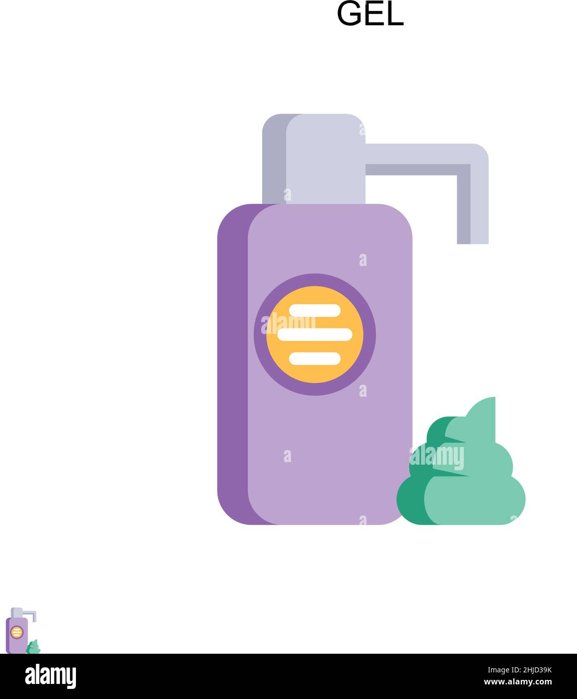 Gel Simple vector icon. Illustration symbol design template for web ...