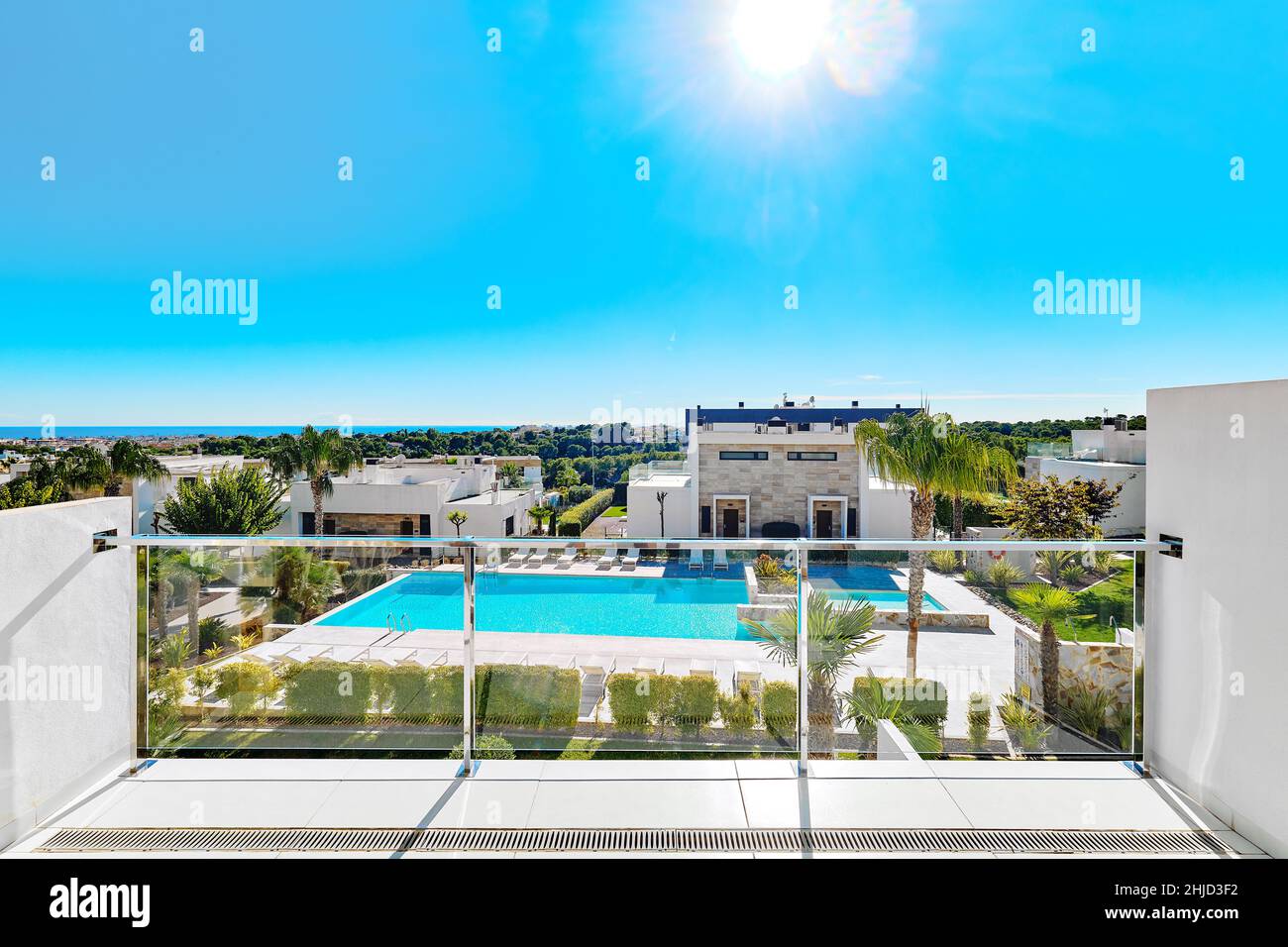 Villa balcony hi-res stock photography and images - Alamy