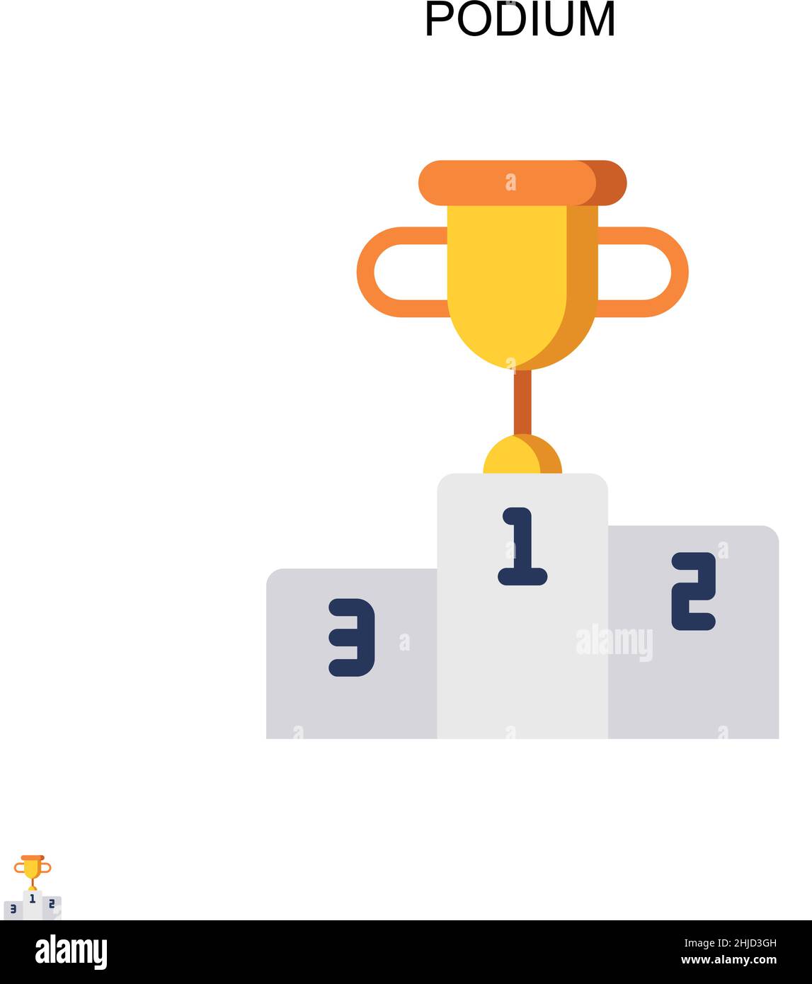 Podium Simple vector icon. Illustration symbol design template for web ...