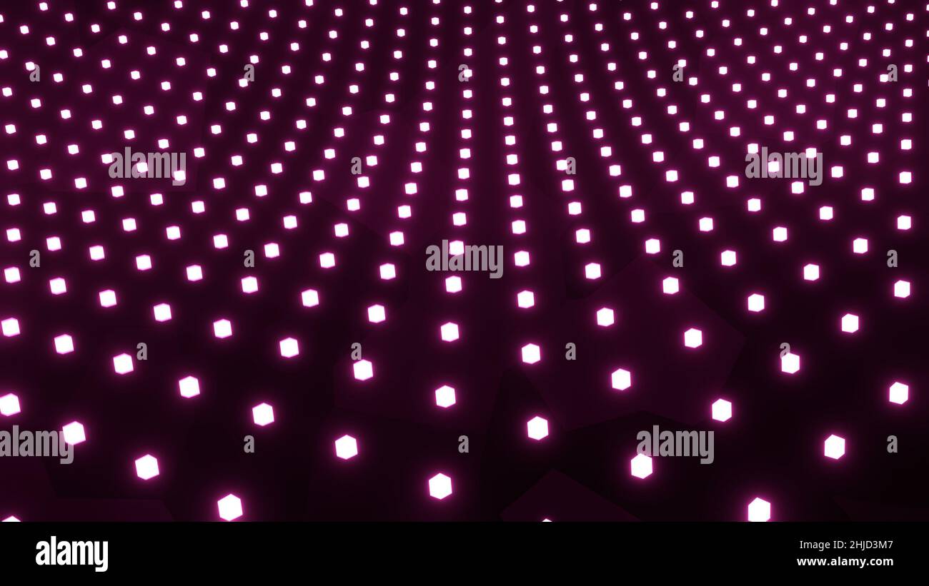 Background 3D with purple cubes waves, abstract technology design ...