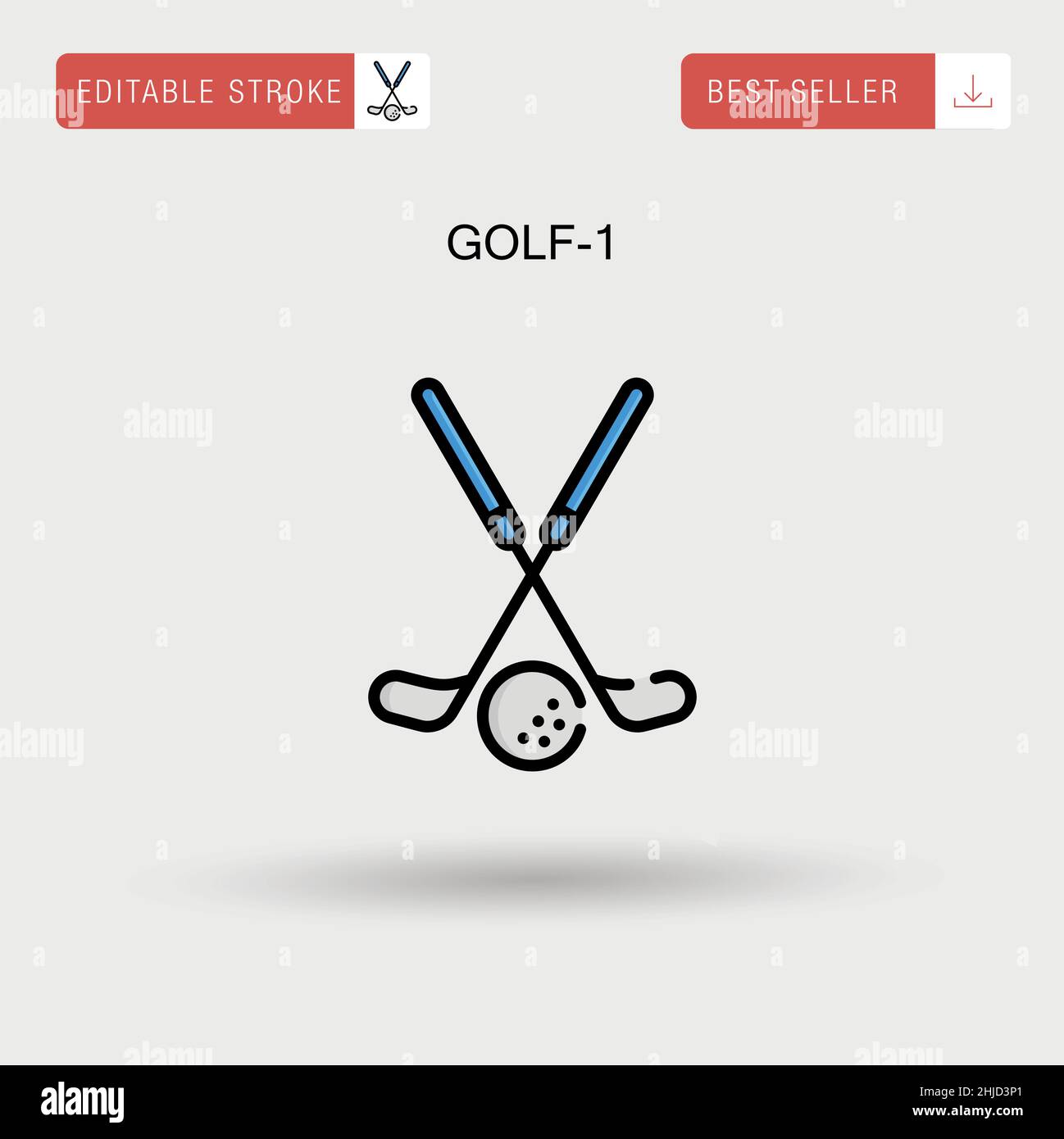 Golf-1 Simple vector icon Stock Vector Image & Art - Alamy