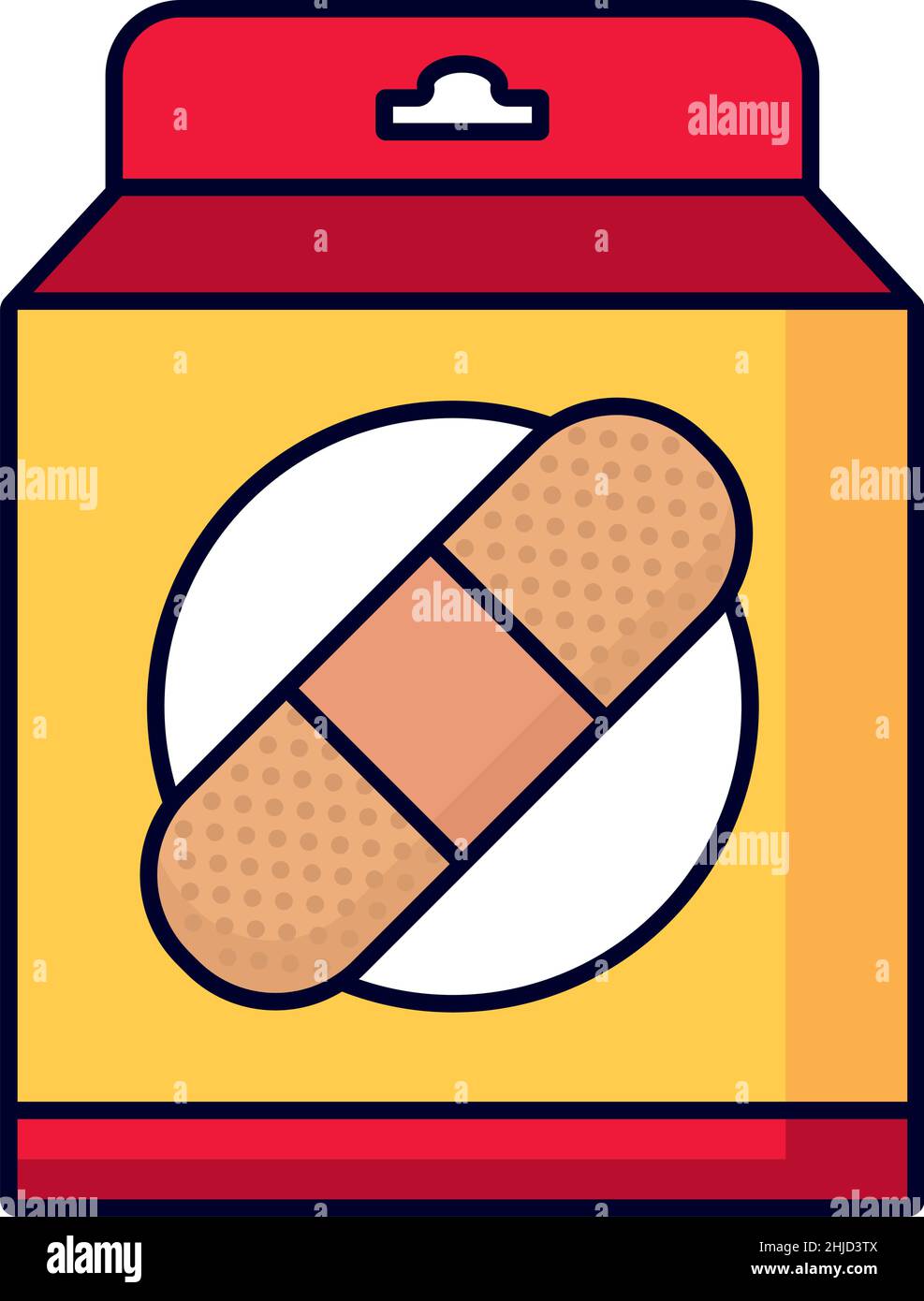 medical bandages box on white background Stock Vector Image & Art - Alamy