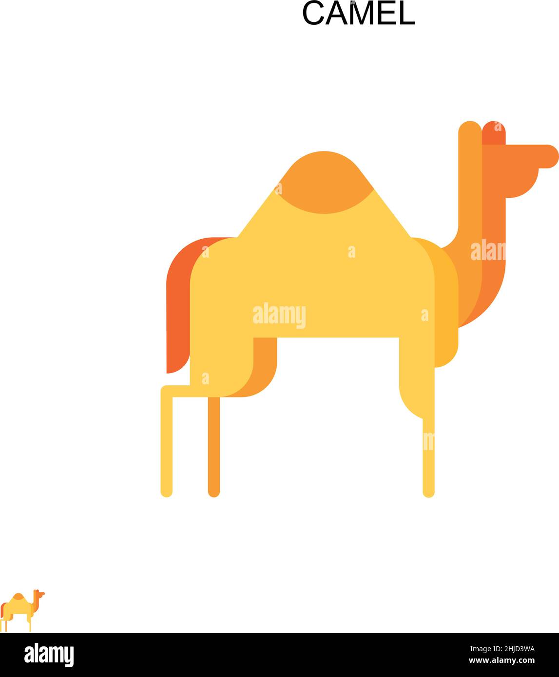 Camel Simple vector icon. Illustration symbol design template for web ...