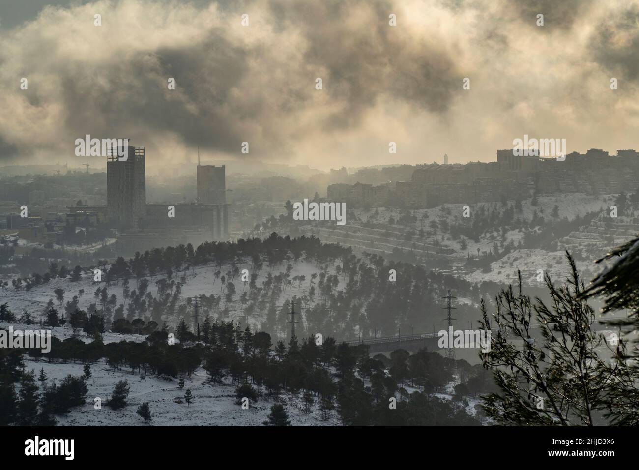 Jerusalem snowy mountains hi-res stock photography and images - Alamy