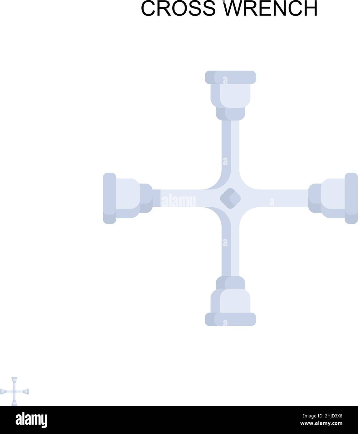 Cross wrench Simple vector icon. Illustration symbol design template ...