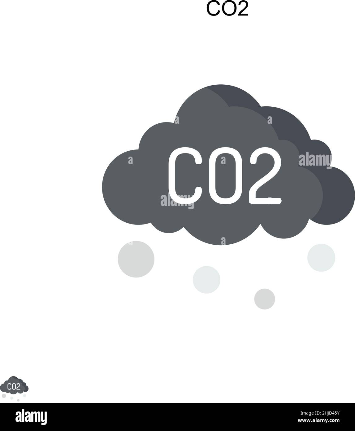 Co2 Simple vector icon. Illustration symbol design template for web ...