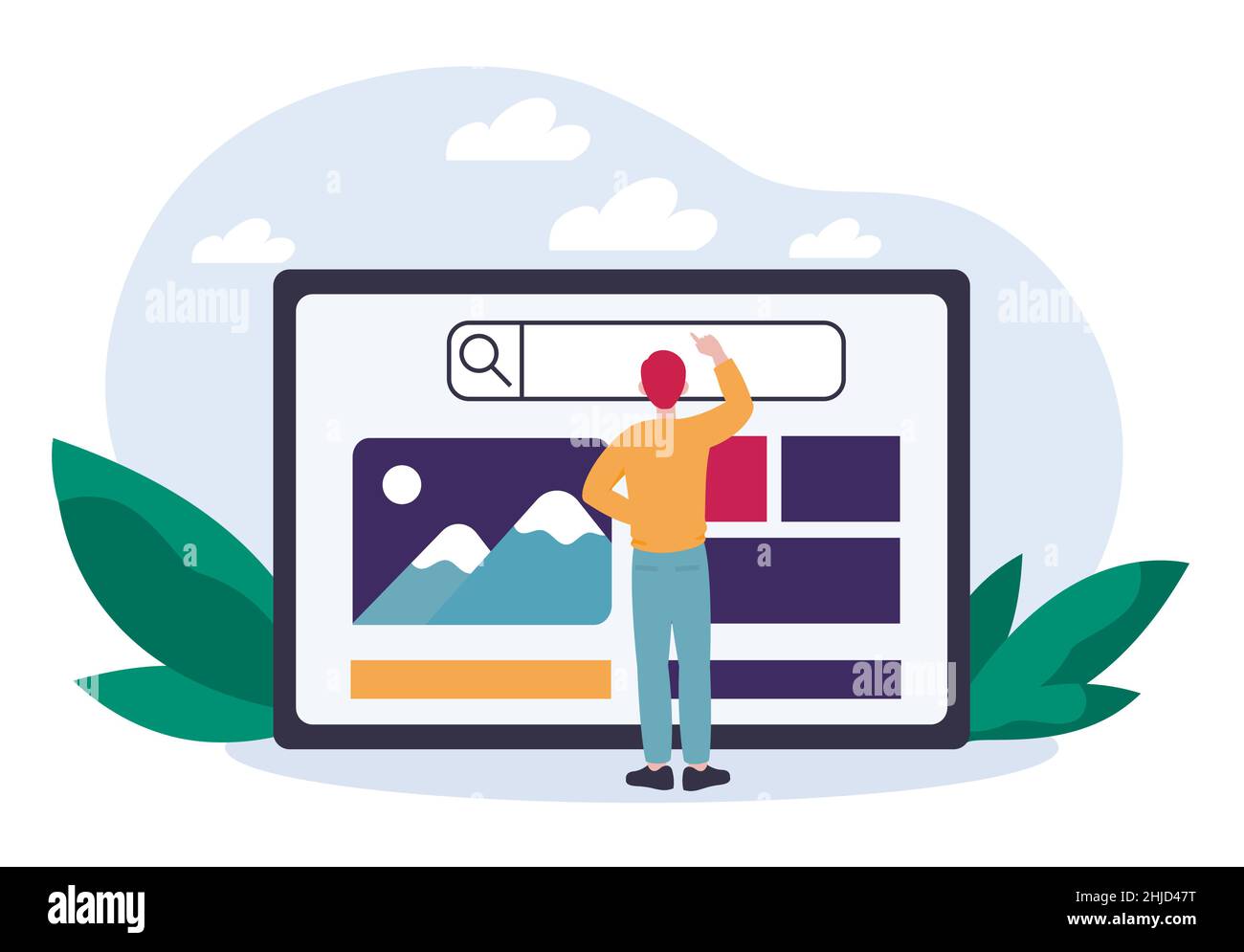 Internet browser on tablet Stock Vector Images - Alamy