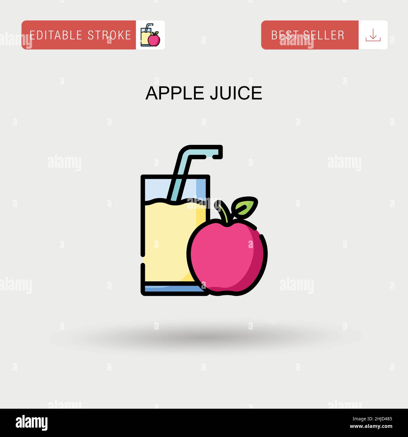 Apple juice Simple vector icon Stock Vector Image & Art - Alamy