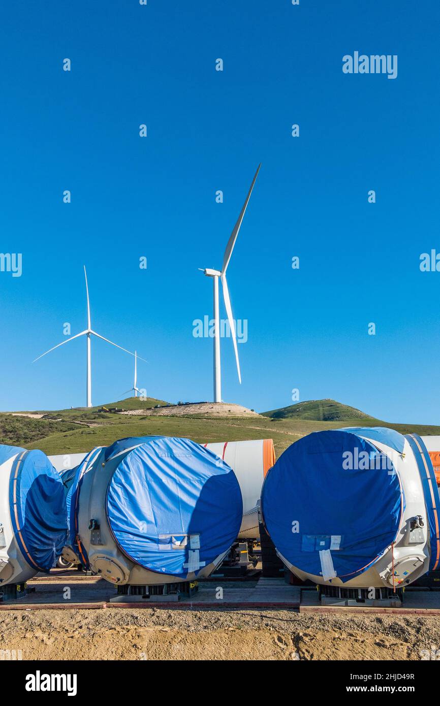 The Strauss Wind Energy Project located in Santa Barbara County close ...