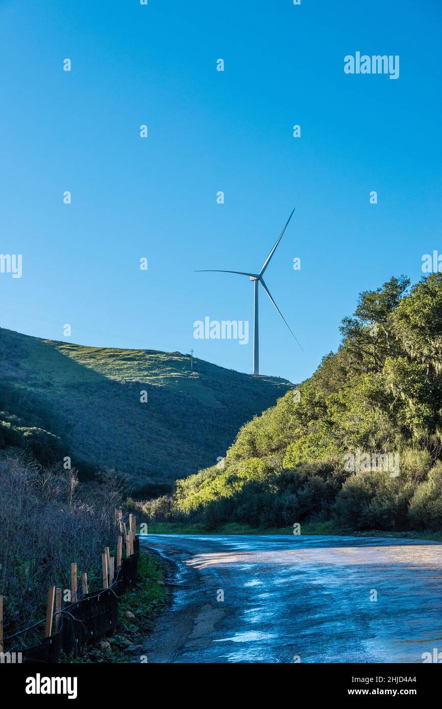 The Strauss Wind Energy Project located in Santa Barbara County close ...