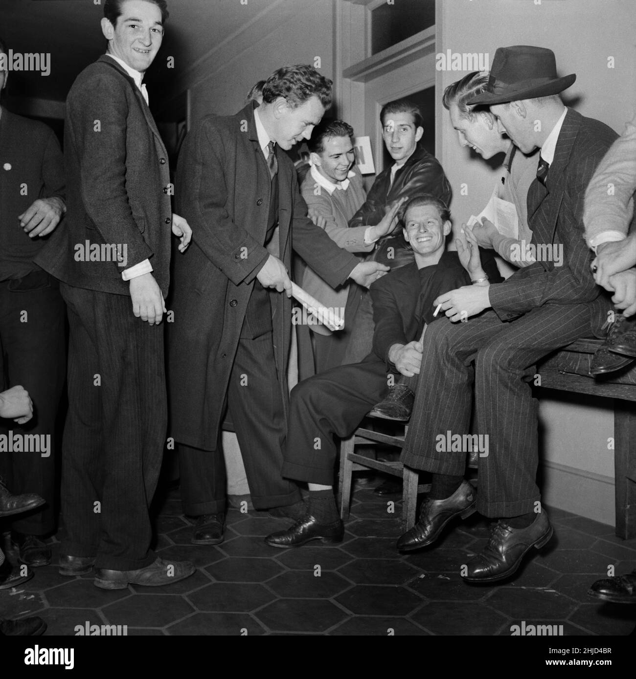 Group of young men Black and White Stock Photos & Images - Alamy