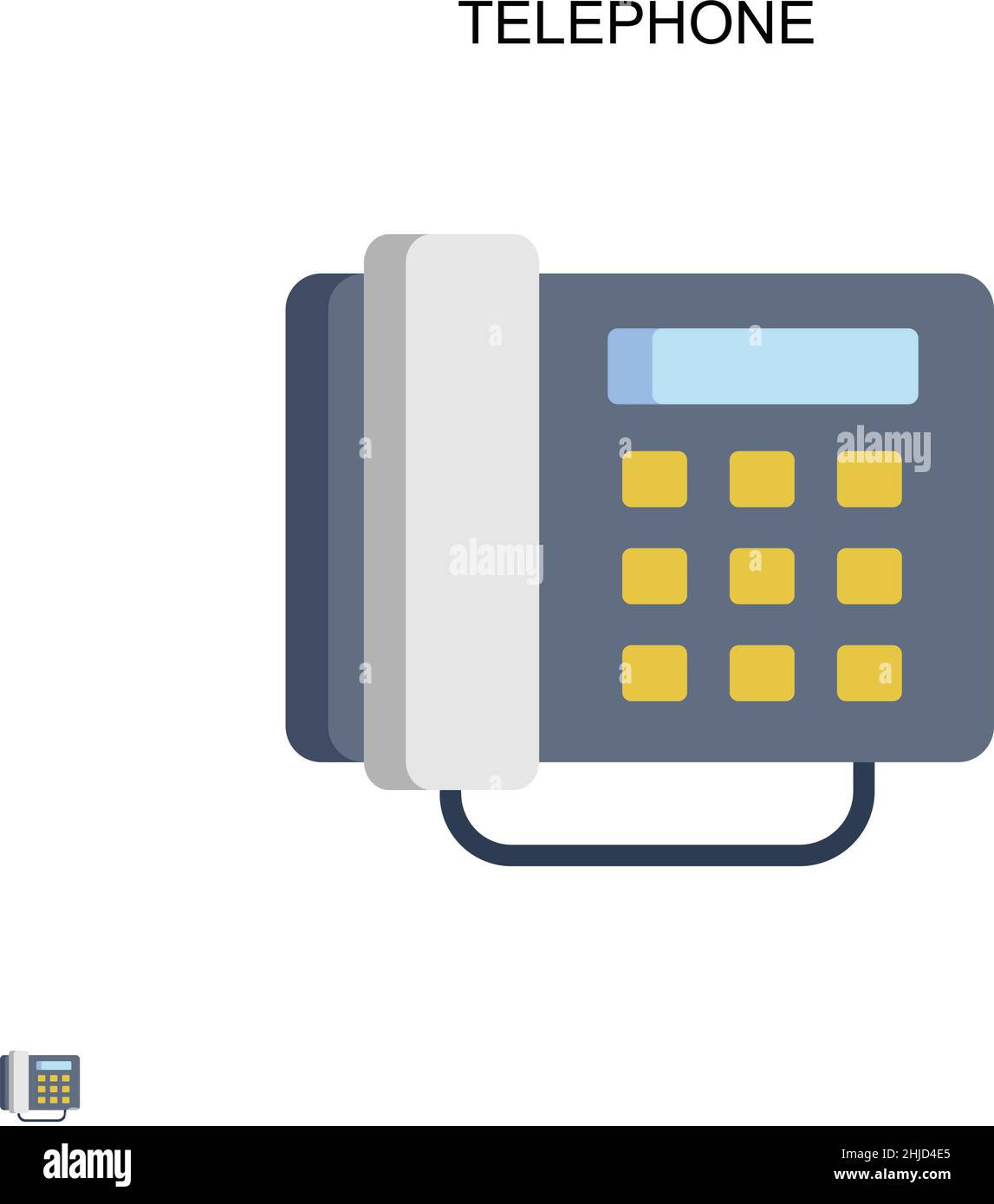 Telephone Simple vector icon. Illustration symbol design template for ...