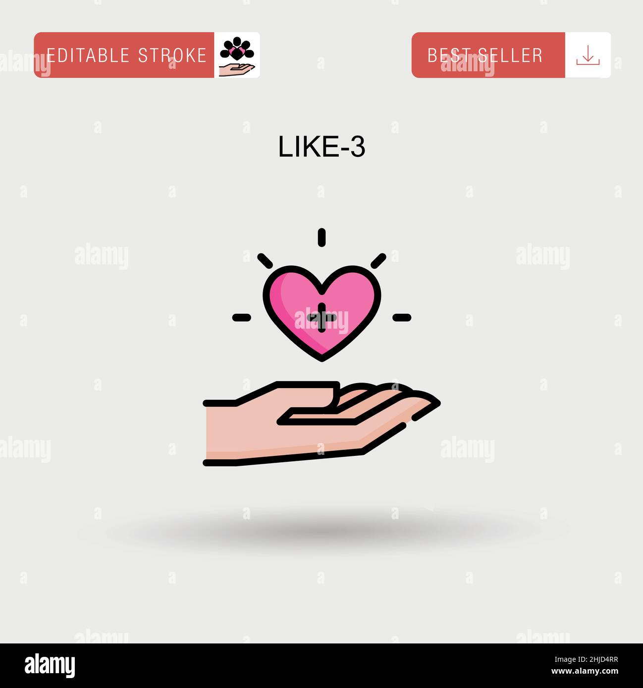 Like-3 Simple vector icon Stock Vector Image & Art - Alamy