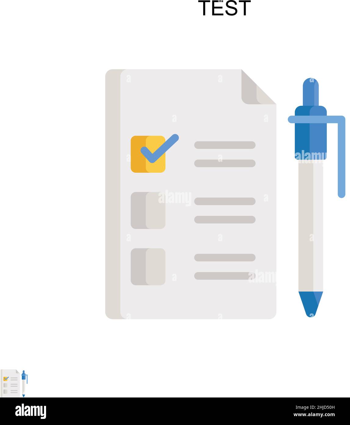 Test Simple vector icon. Illustration symbol design template for web ...