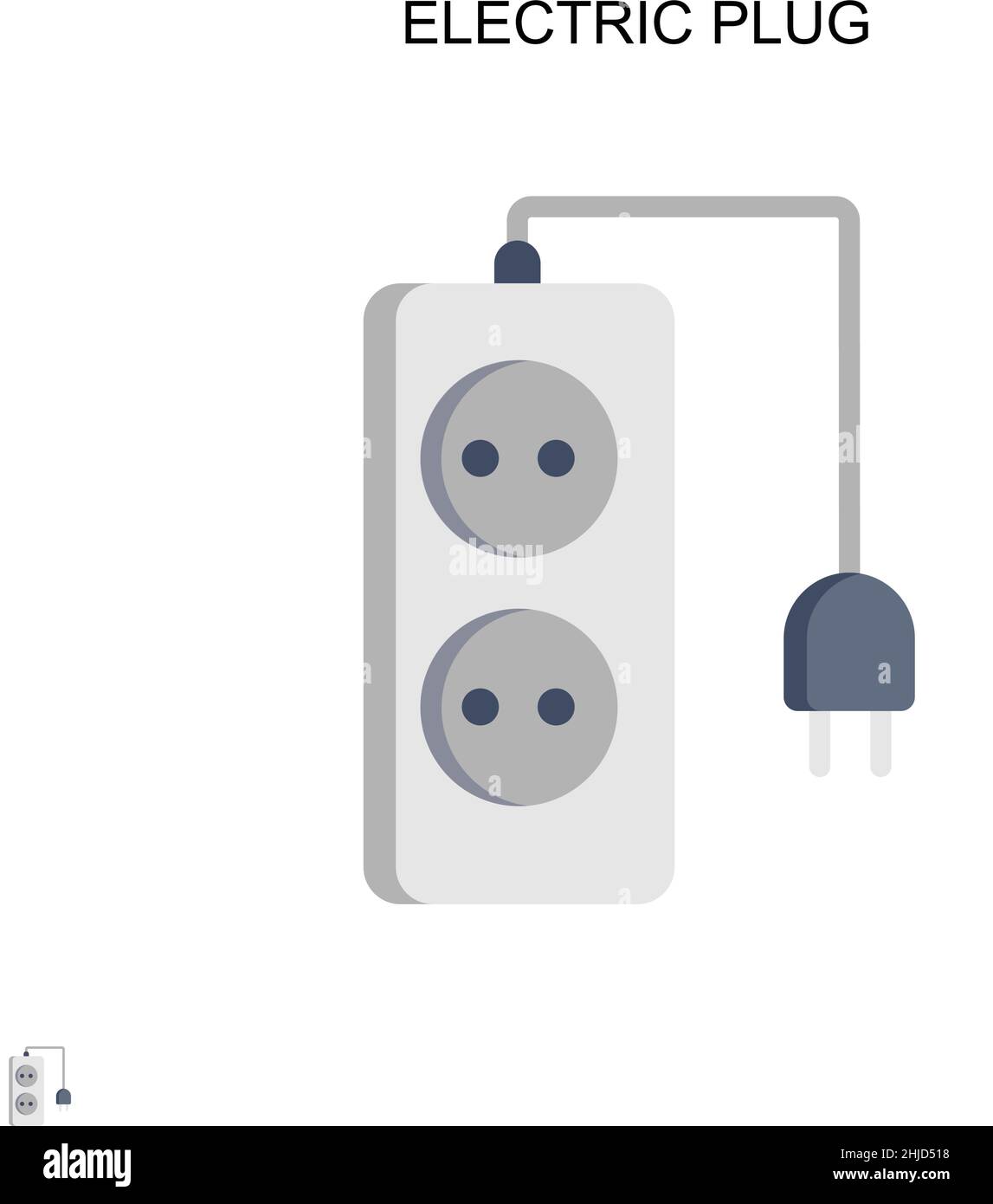 Electric plug Simple vector icon. Illustration symbol design template ...