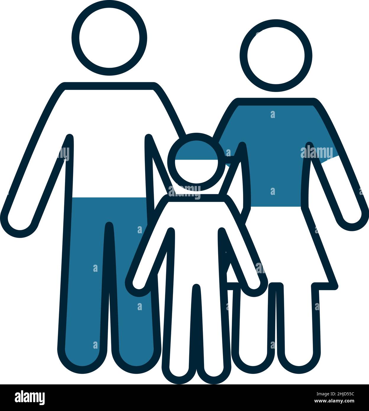 Smiling dad with kid in background Stock Vector Images - Alamy