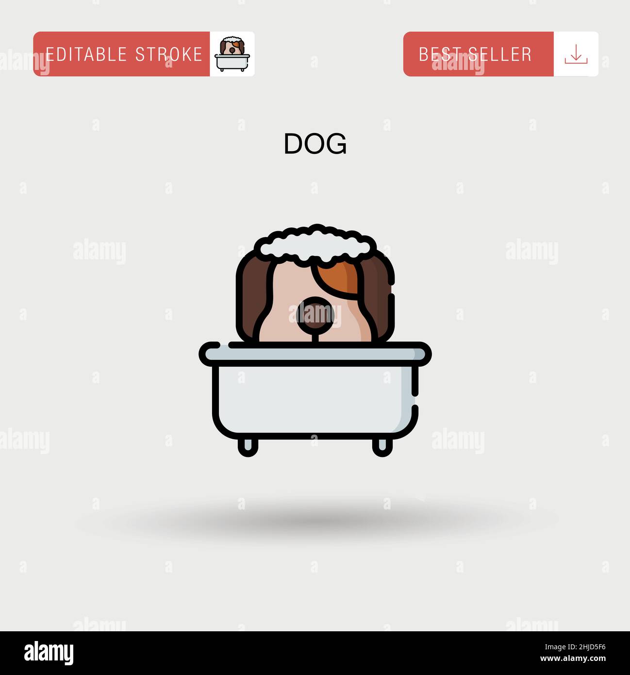 Dog Simple vector icon Stock Vector Image & Art - Alamy