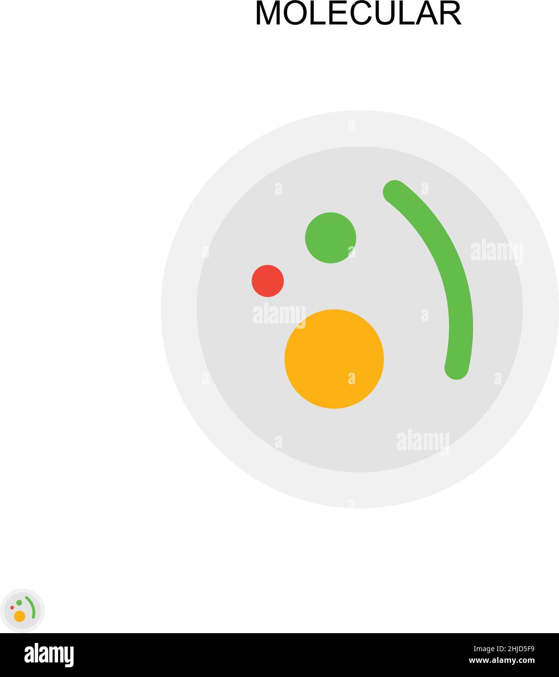 Molecular Simple vector icon. Illustration symbol design template for ...