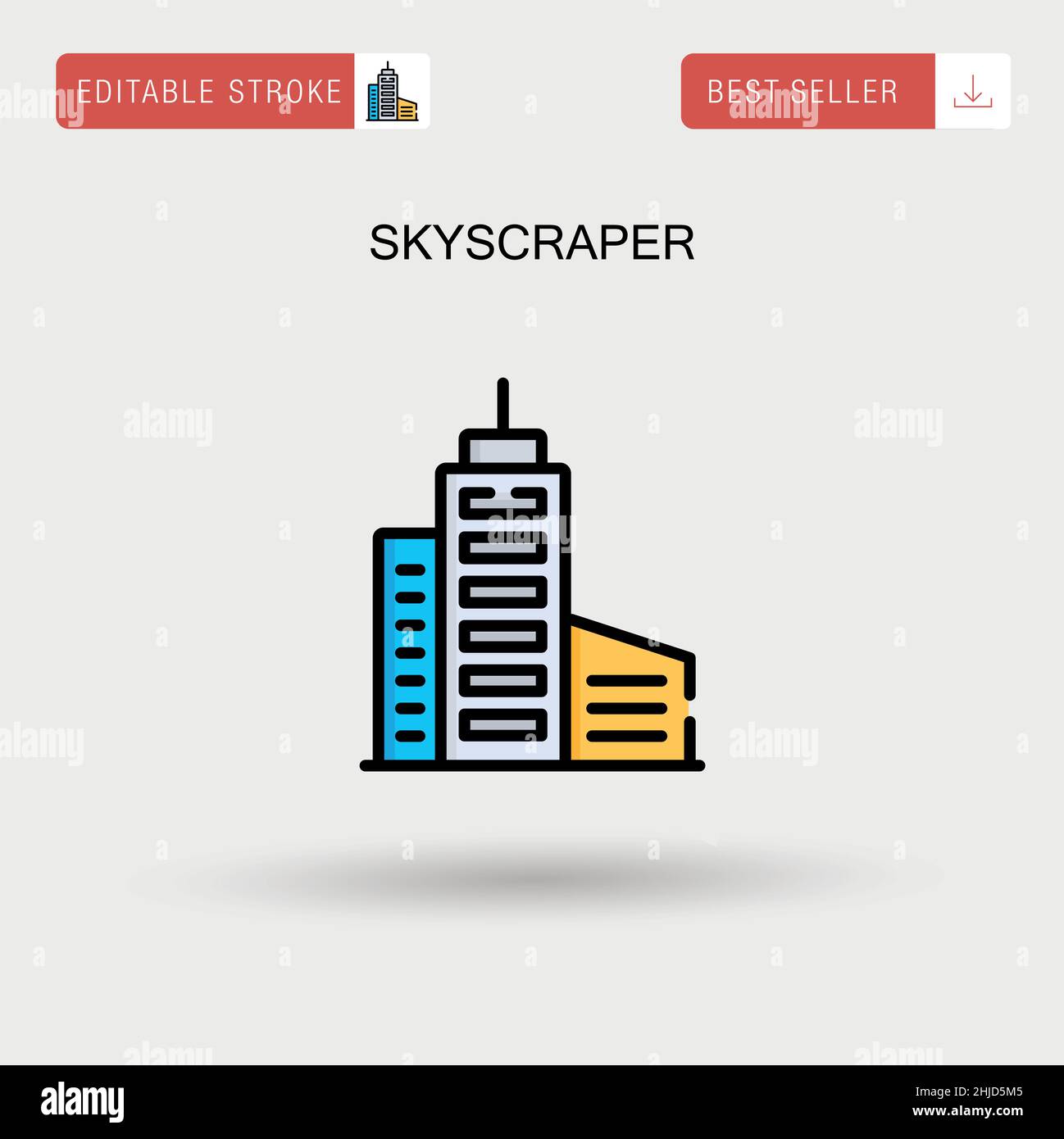 Skyscraper Simple vector icon Stock Vector Image & Art - Alamy