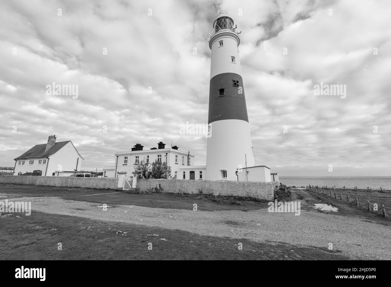 Portland bill in monochrome hi-res stock photography and images - Alamy