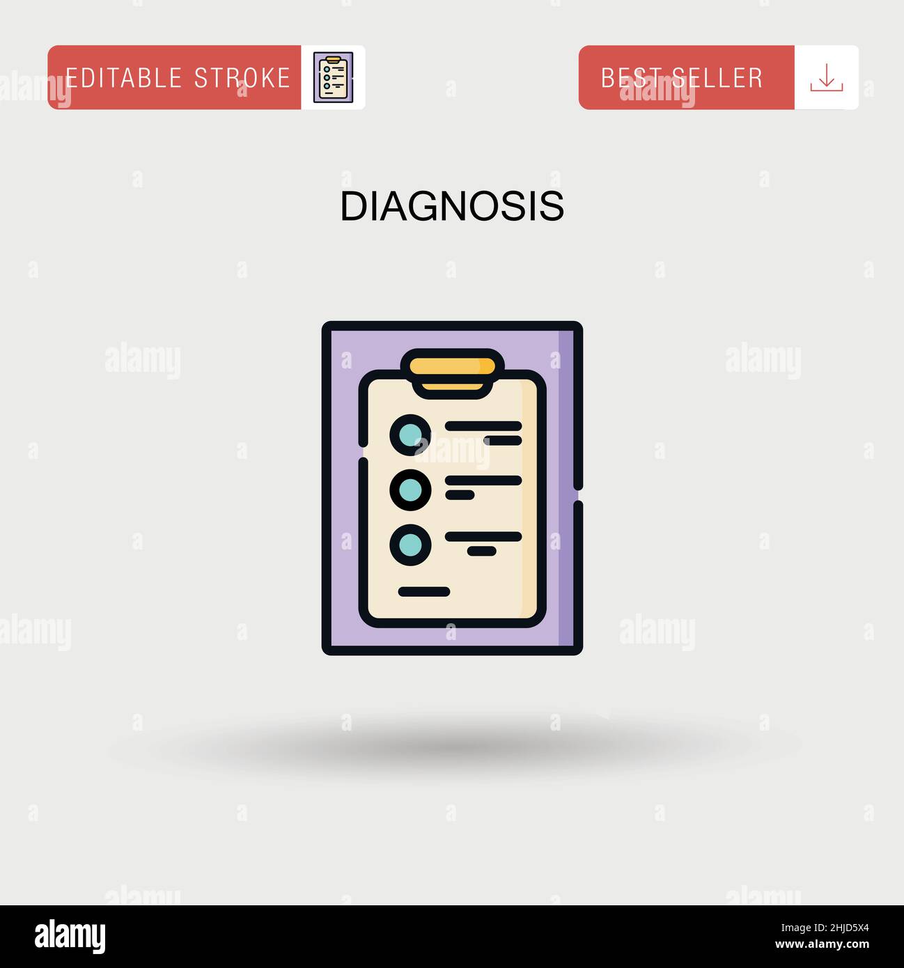 Diagnosis Simple vector icon Stock Vector Image & Art - Alamy