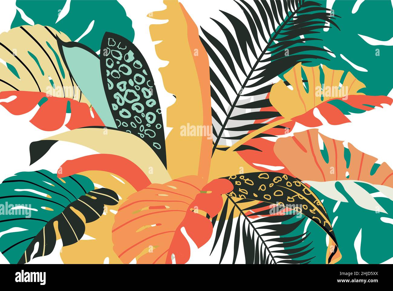 Poster with tropical art Stock Vector Image & Art - Alamy
