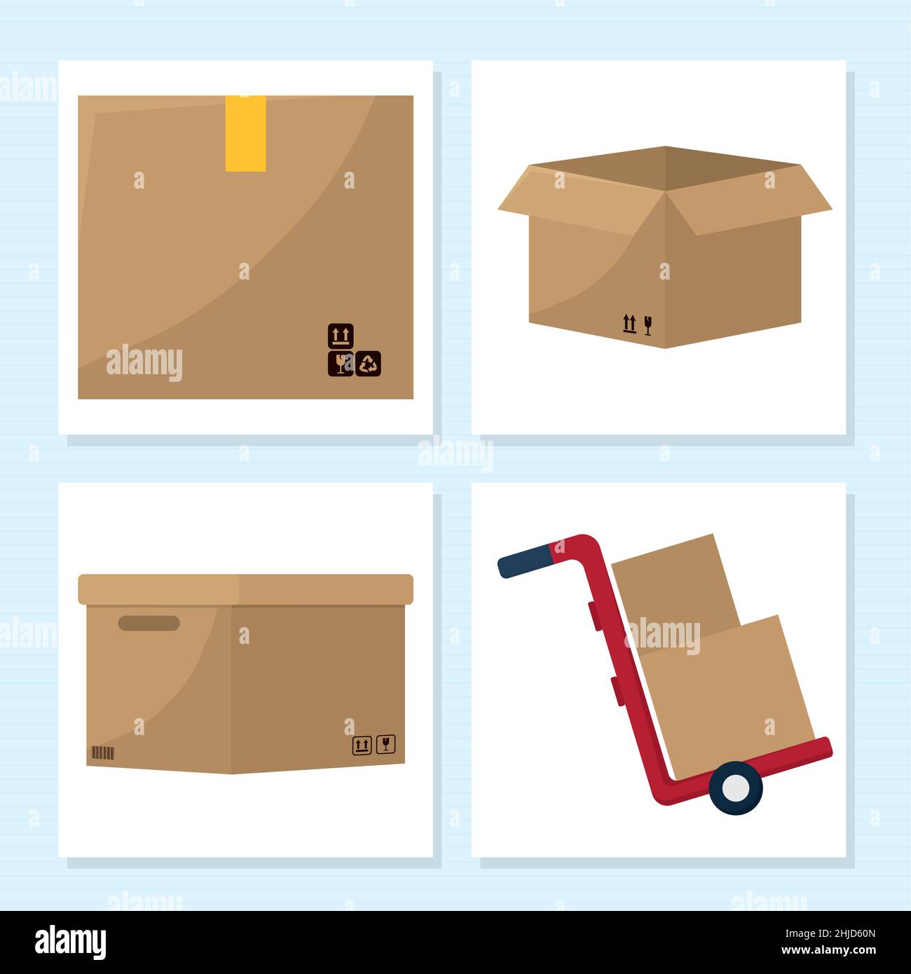 Carton boxes packing icon hi-res stock photography and images - Alamy