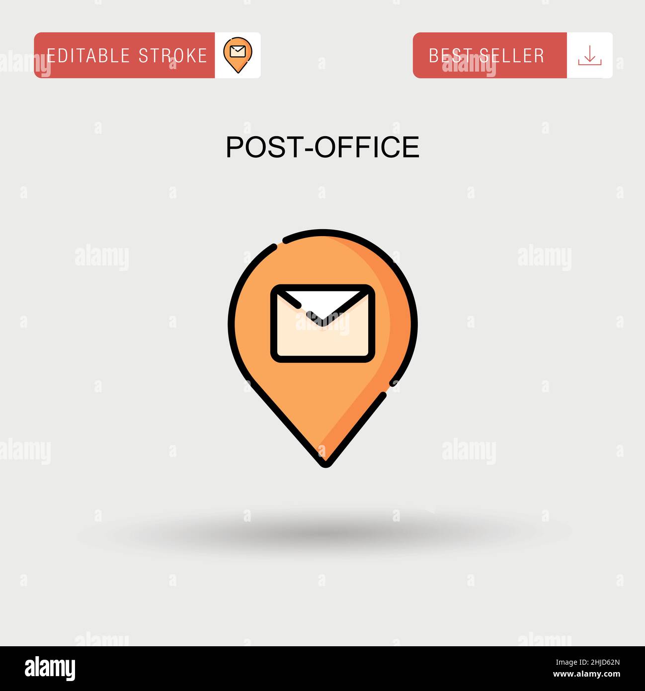 Postal office icon cartoon hi-res stock photography and images - Alamy