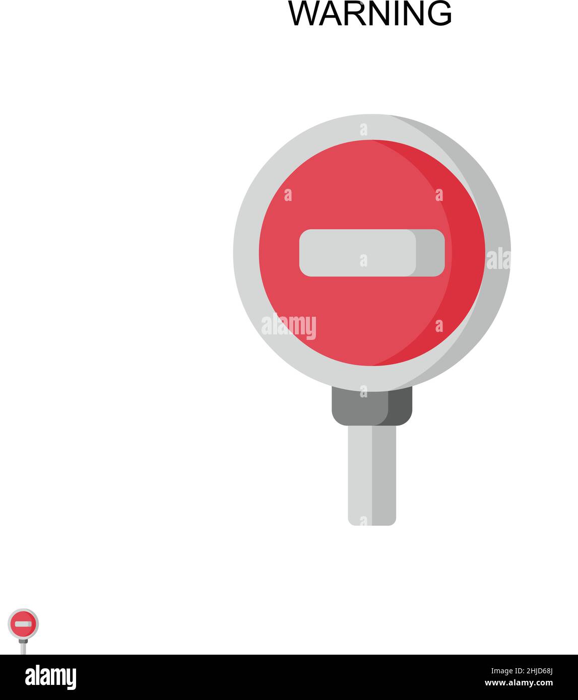 Warning Simple vector icon. Illustration symbol design template for web ...
