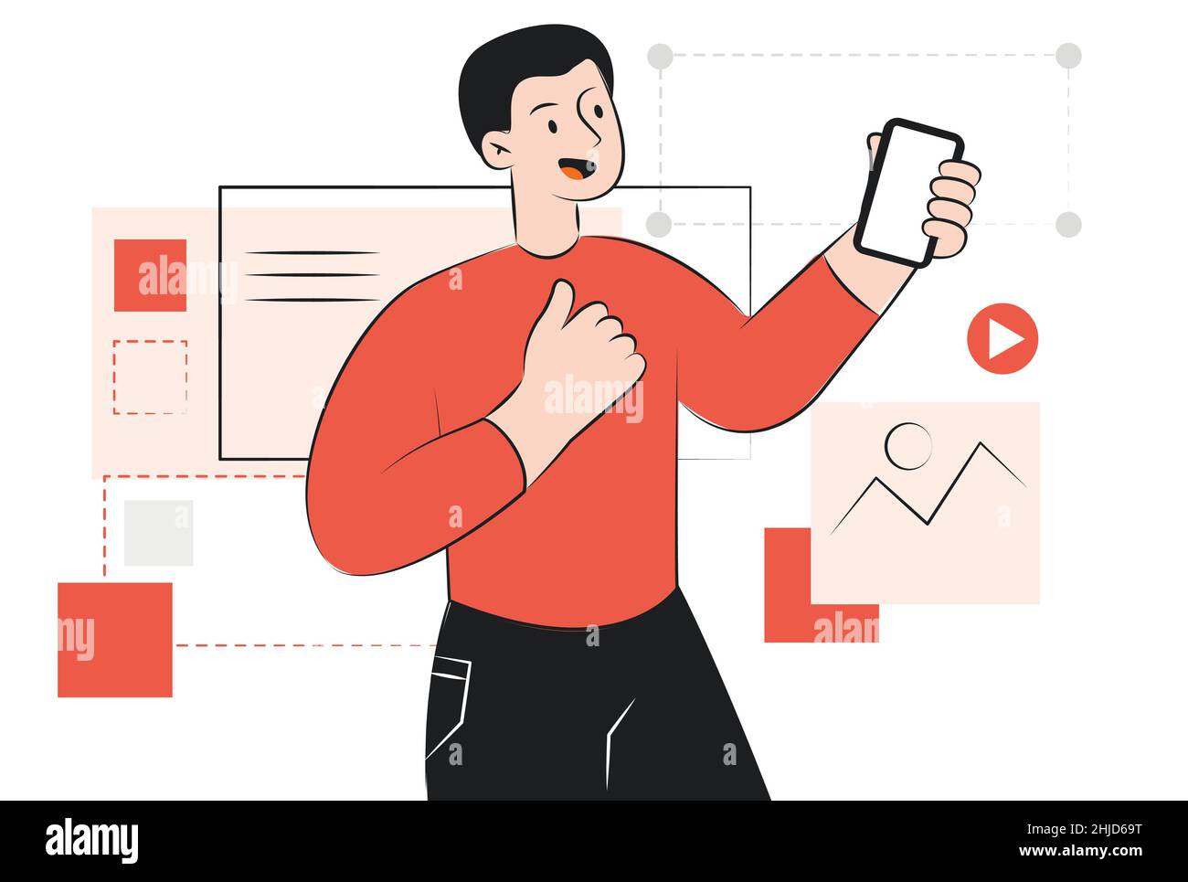 Concept of ui ux design Stock Vector Image & Art - Alamy