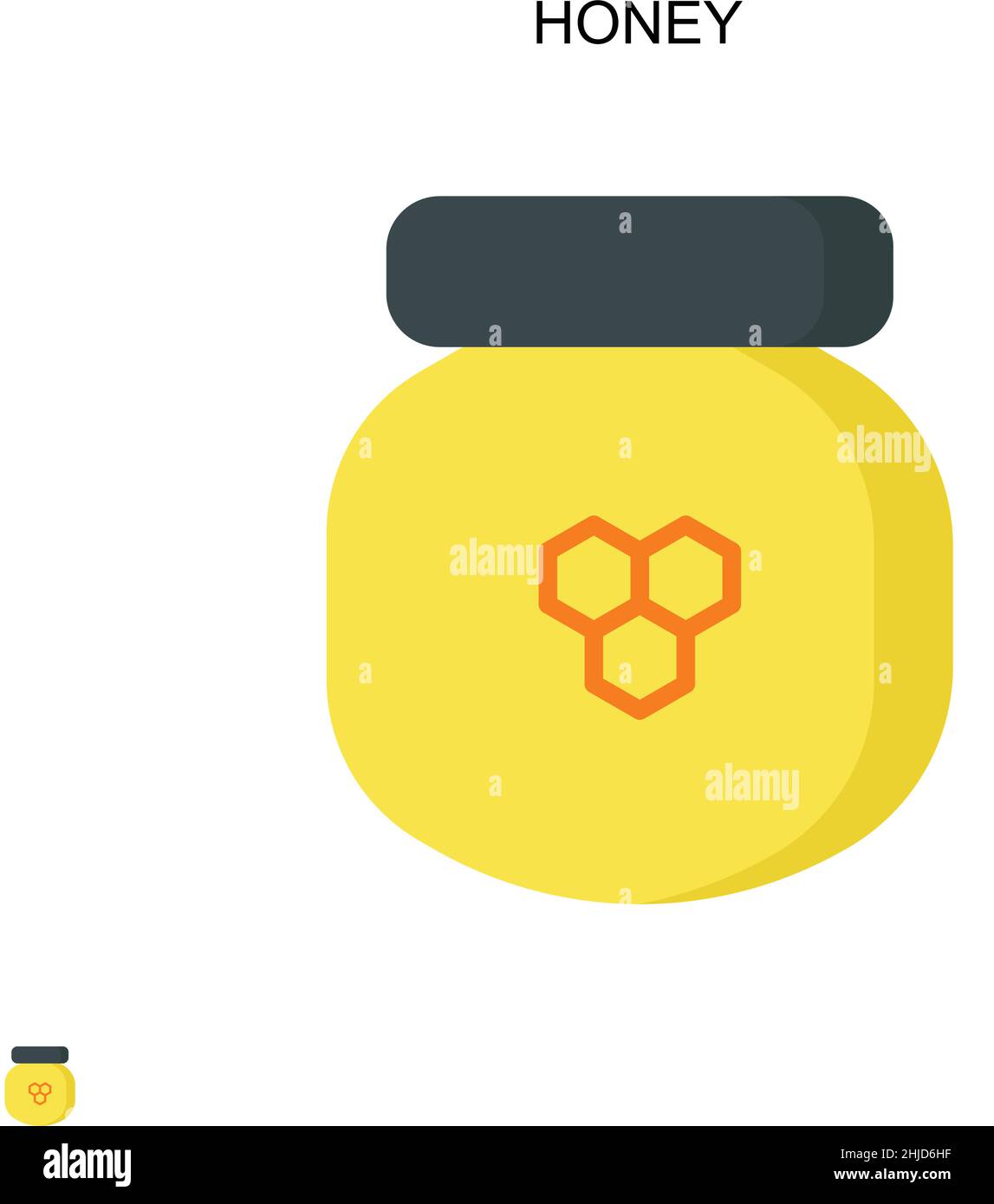 Honey Simple vector icon. Illustration symbol design template for web ...