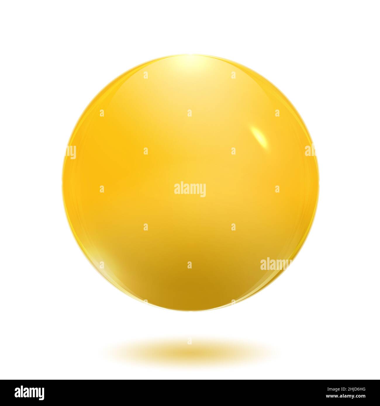 Yellow glass ball against white background, 3d-illustration Stock Photo ...