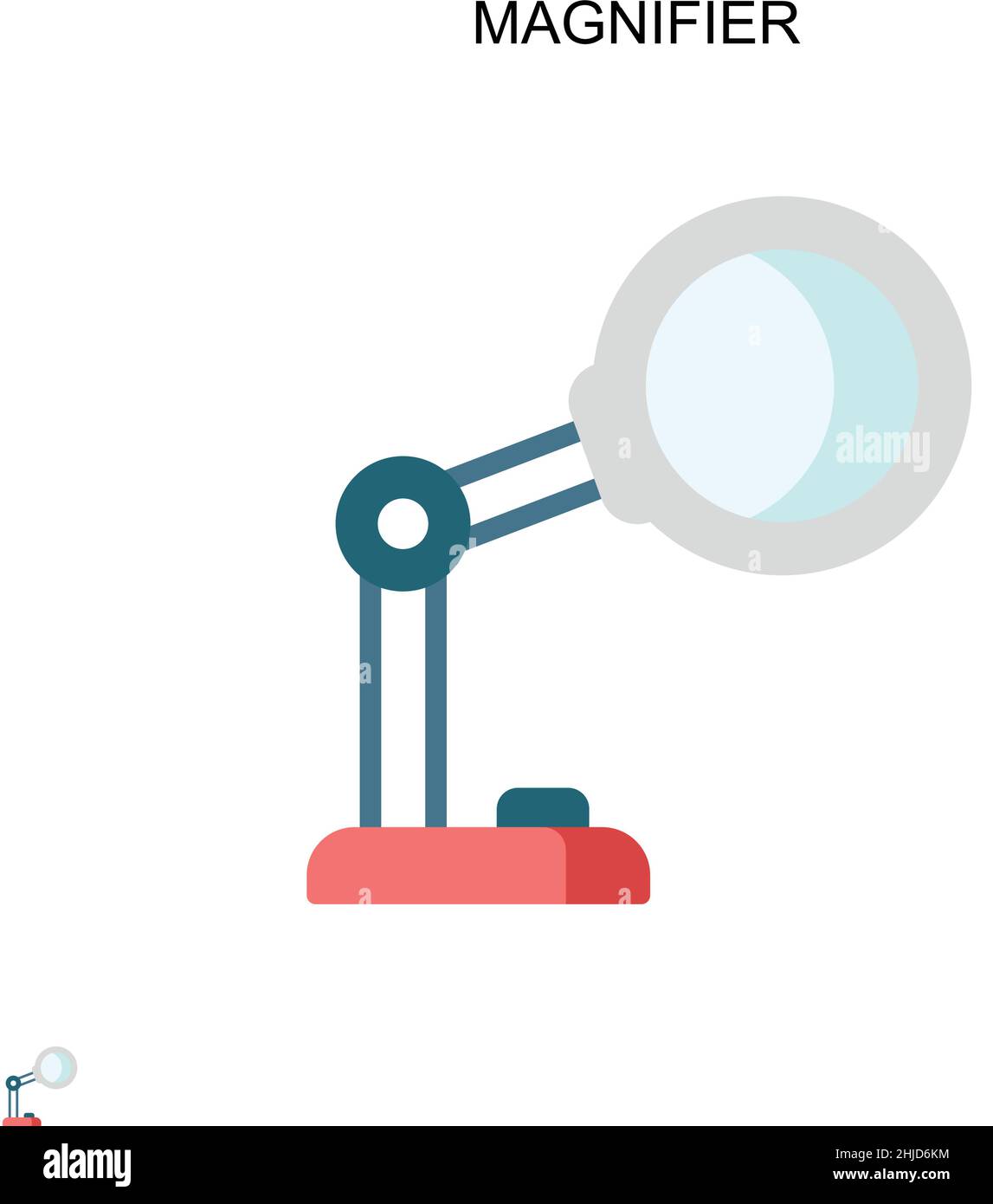 Magnifier Simple vector icon. Illustration symbol design template for ...
