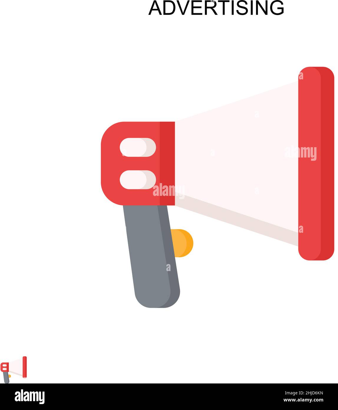 Advertising Simple vector icon. Illustration symbol design template for ...