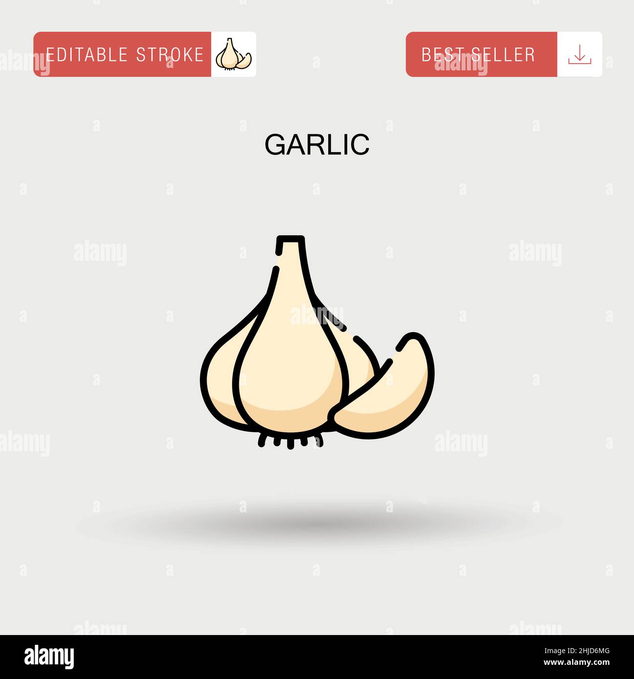 Spicy green garlic condiment Stock Vector Images - Alamy