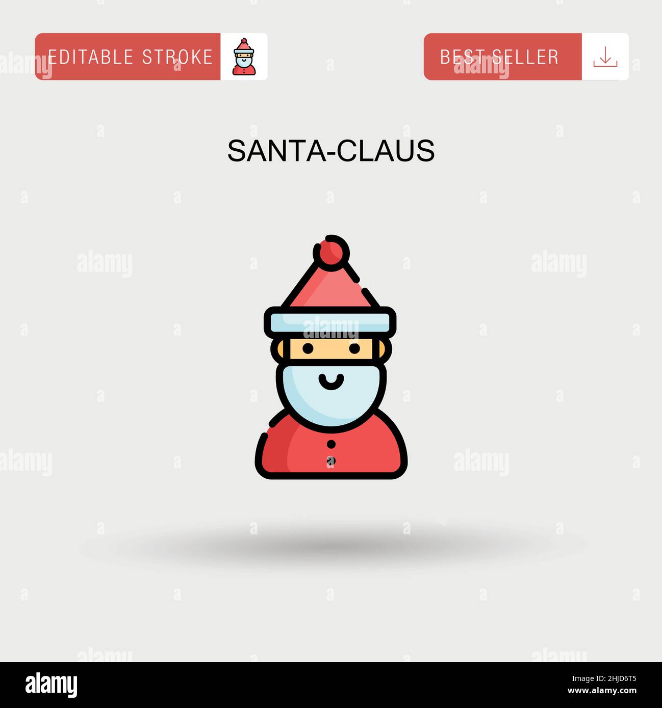 Santa-claus Simple vector icon Stock Vector Image & Art - Alamy