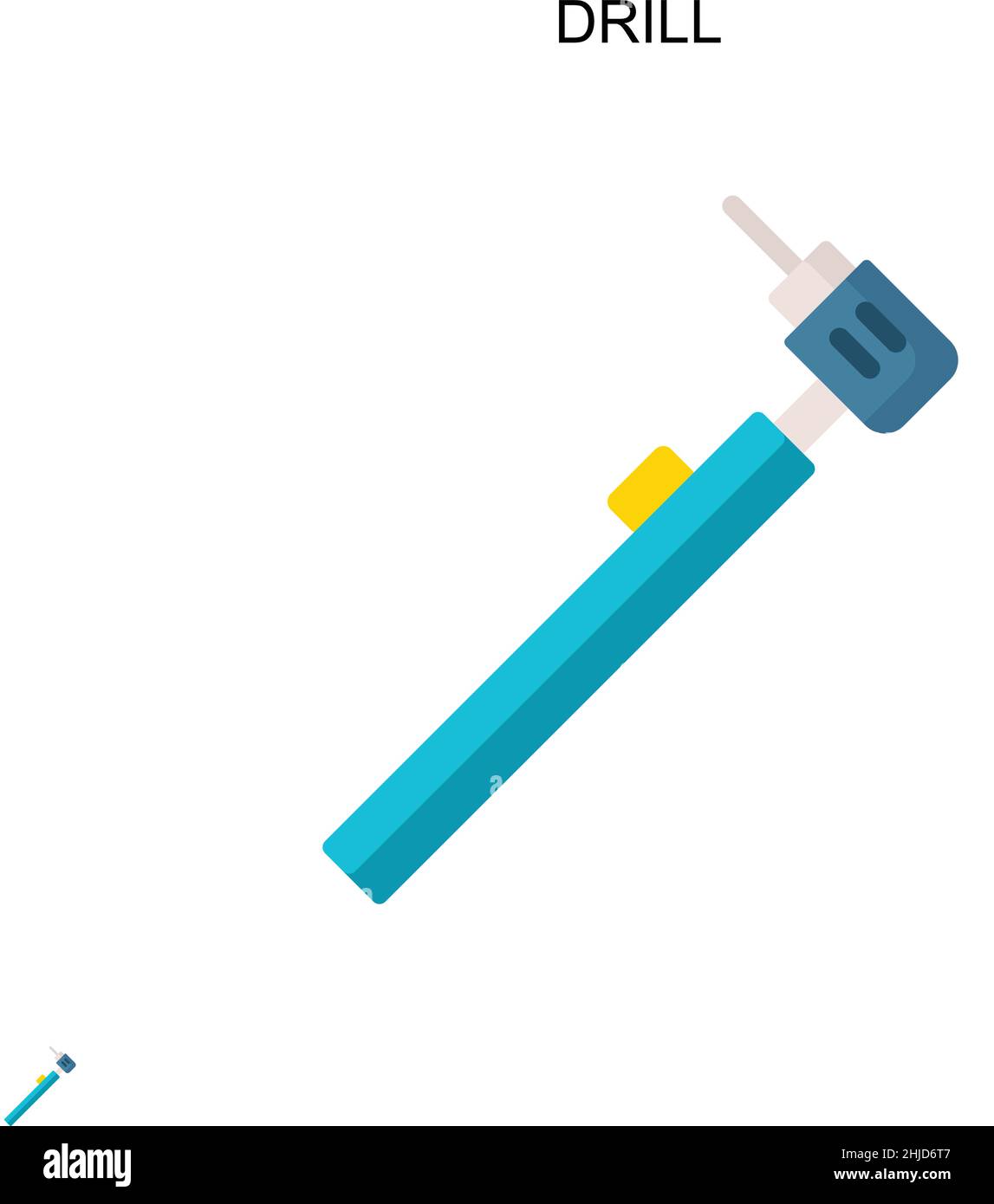 Drill Simple vector icon. Illustration symbol design template for web ...