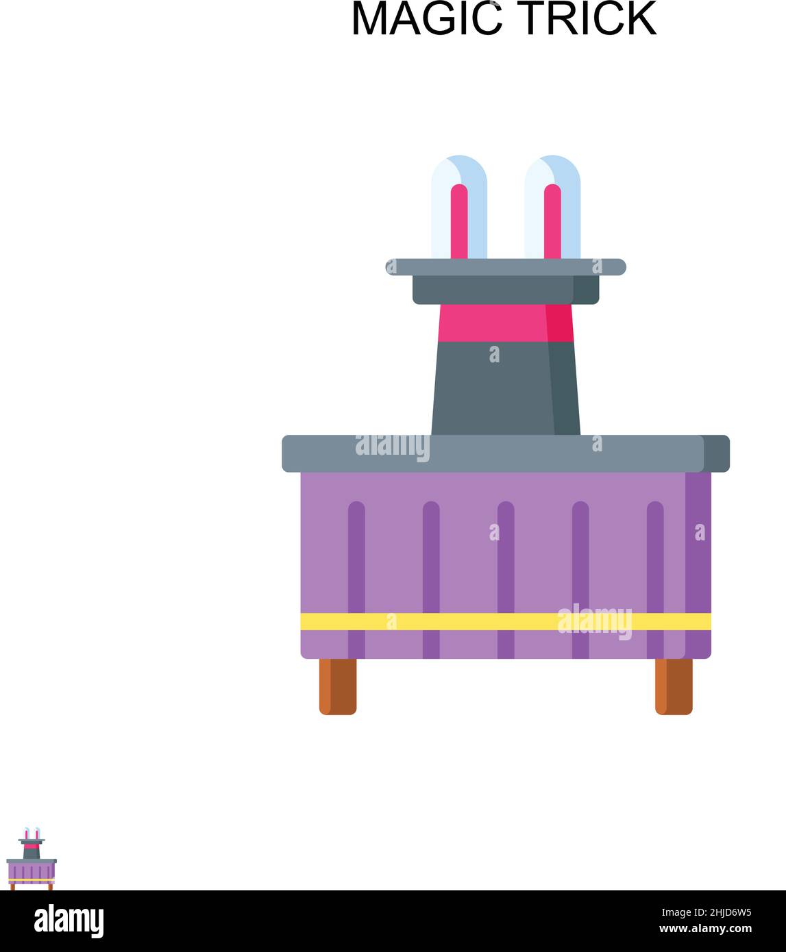 Magic trick Simple vector icon. Illustration symbol design template for ...