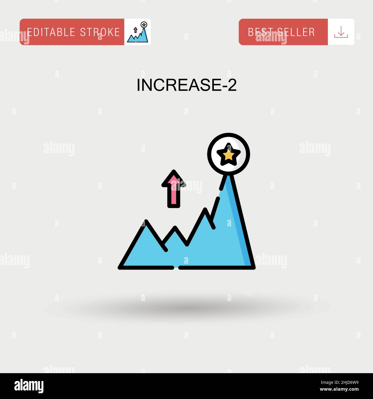 Increasing chart symbol Stock Vector Images - Alamy