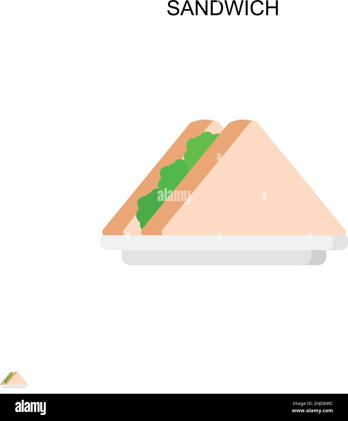 Sandwich Simple vector icon. Illustration symbol design template for ...