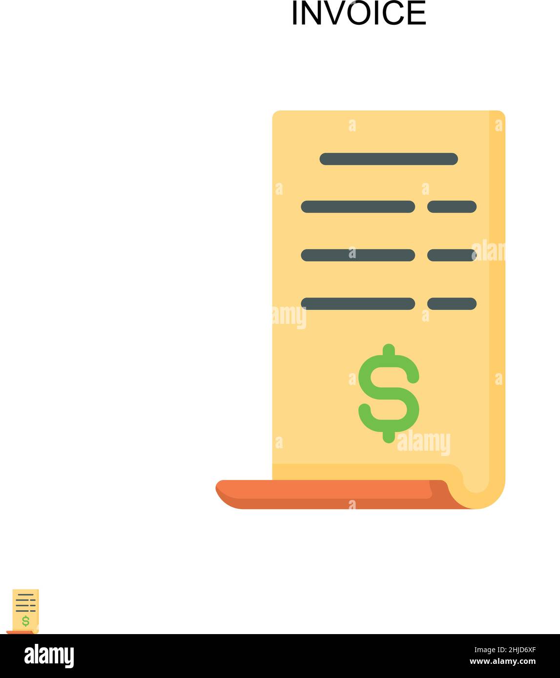 Invoice Simple vector icon. Illustration symbol design template for web ...