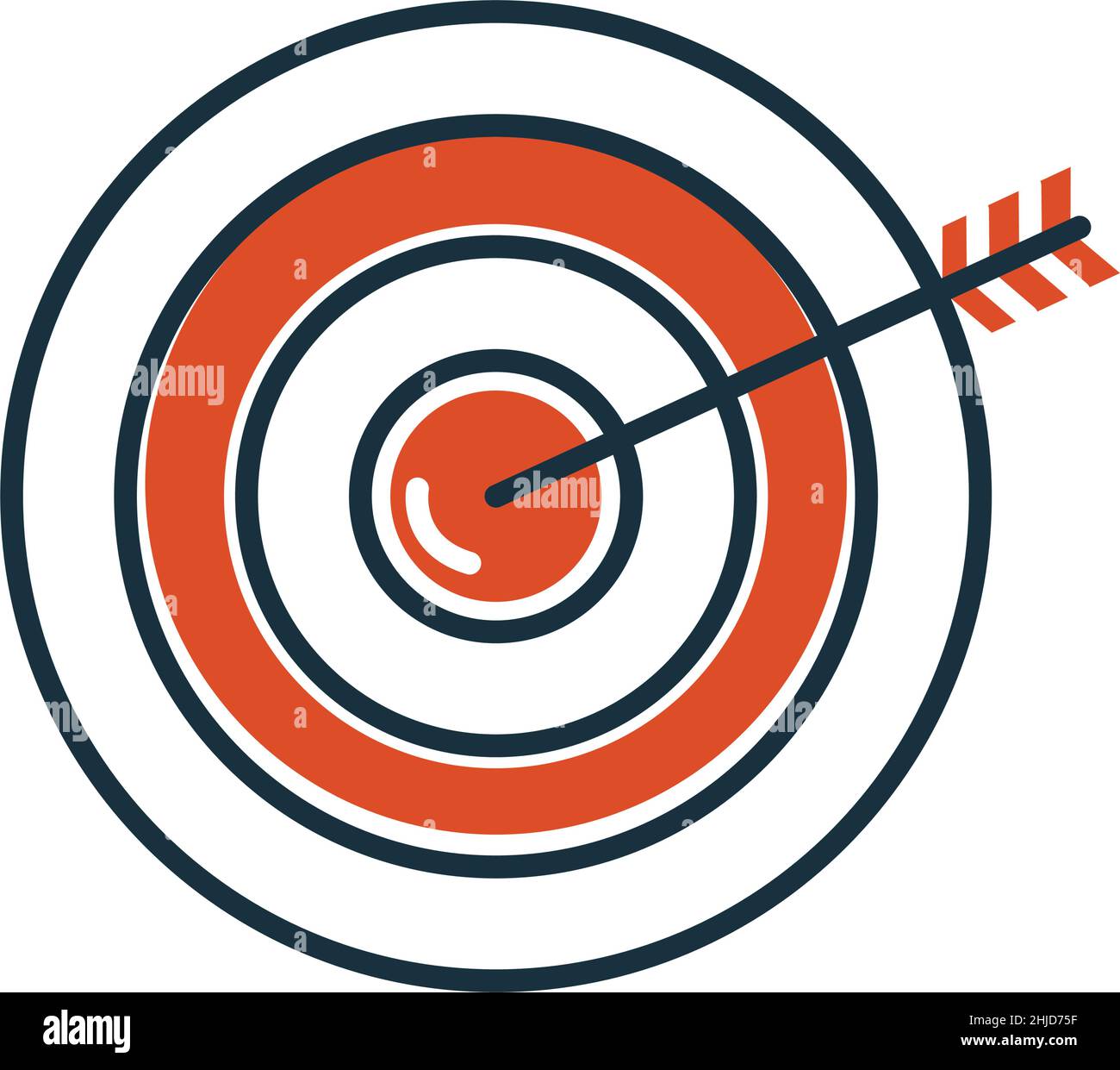 target and arrow on white background Stock Vector Image & Art - Alamy